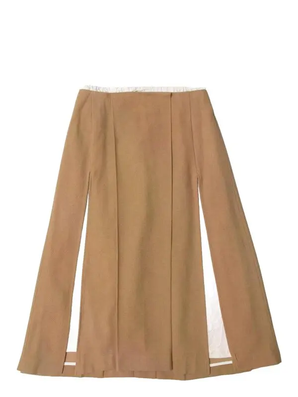 MULLER OF YOSHIOKUBO Pleated Midi Skirt - Brown