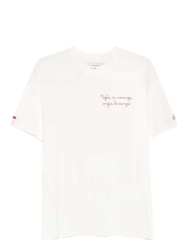 MC2 SAINT BARTH X Yuppies Embroidered-detail T-shirt - White
