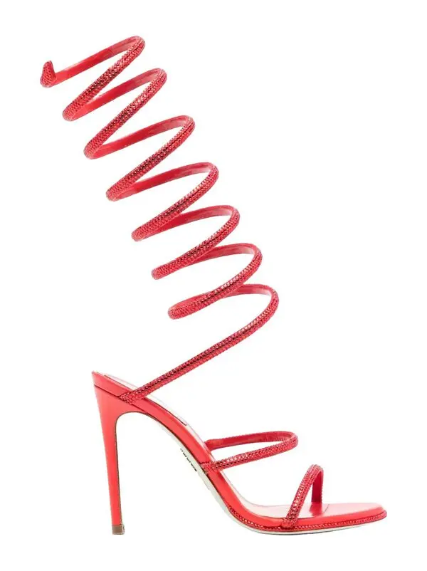 Rene Caovilla 110mm Supercleo Sandals - Red
