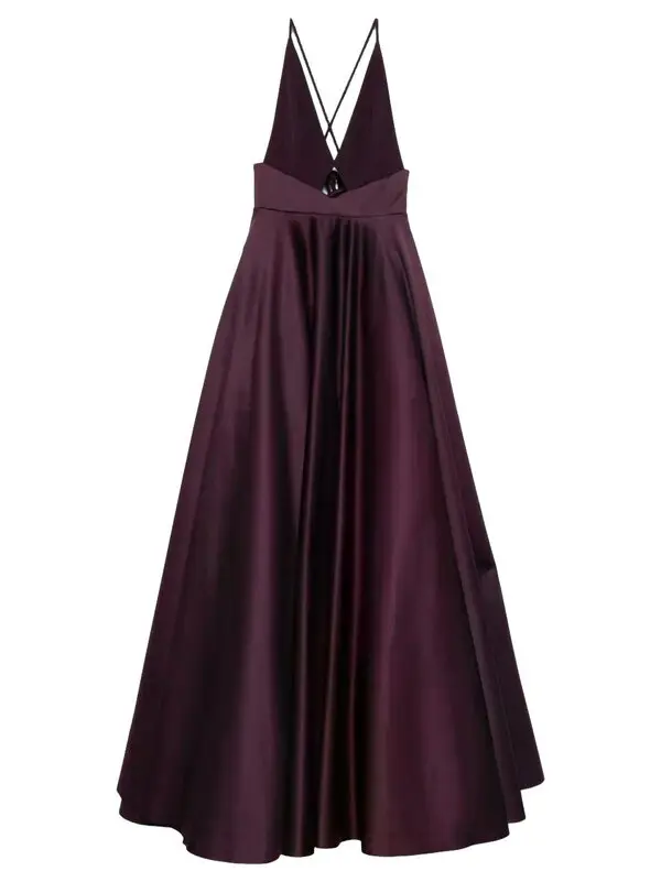 Solace London Avallon Cross-strap Maxi Dress - Purple