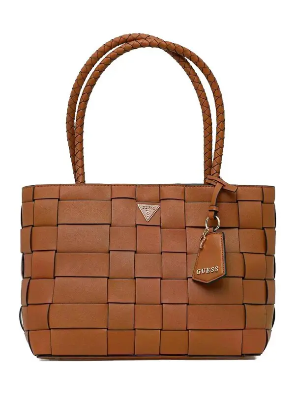 Guess Logo-plaque Tote Bag - Brown