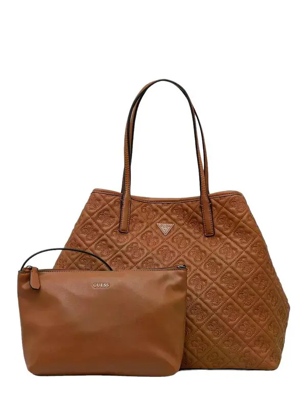 Guess Logo-plaque Tote Bag - Brown
