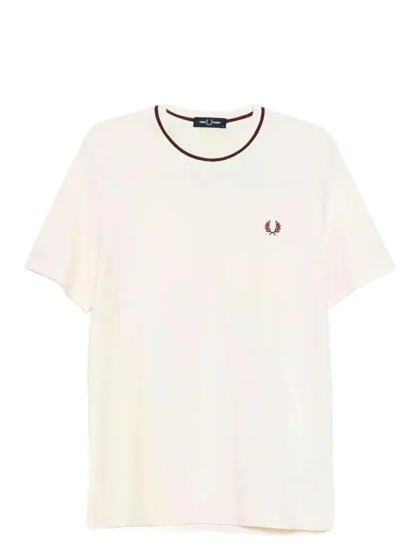 Fred Perry Logo-embroidered T-shirt - Neutrals