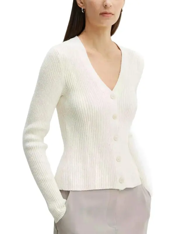 Theory Buttoned V-neck Cardigan - Neutrals