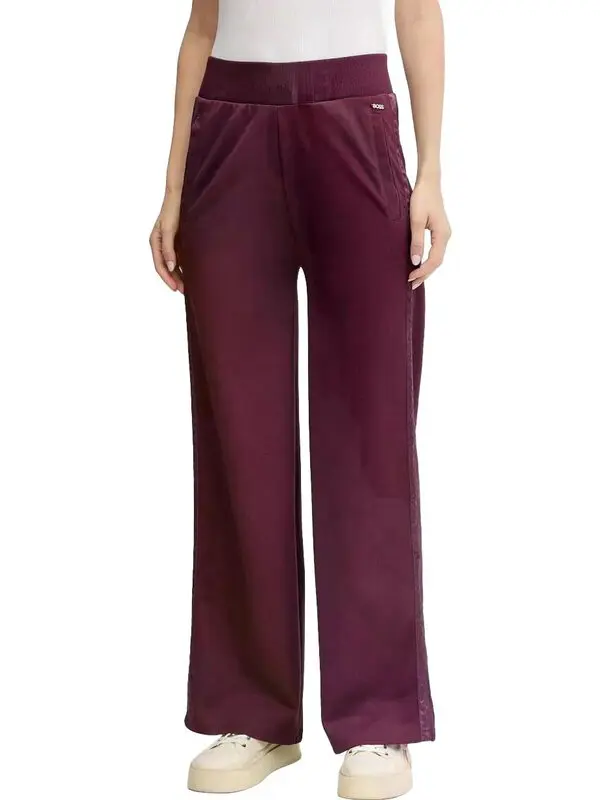 BOSS Ribbed-waistband Track Pants - Purple