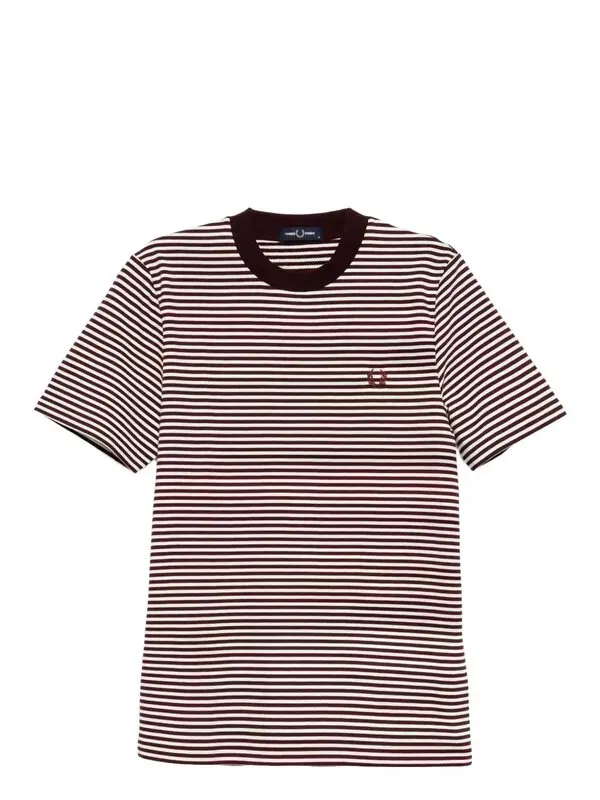 Fred Perry Logo-embroidered T-shirt - Red