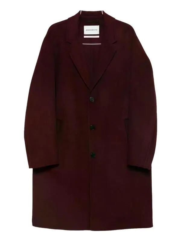 AMARANTO Single-breasted Coat - Red