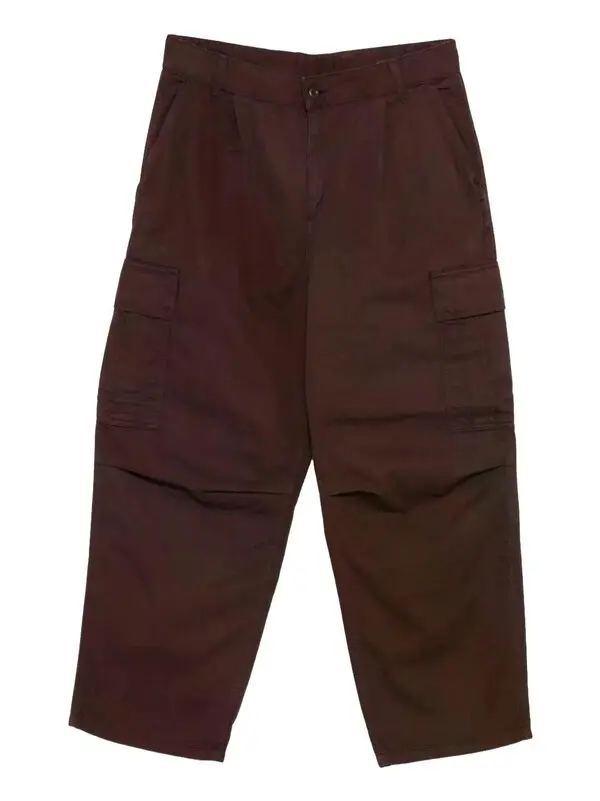 Carhartt Work In Progress Logo-patch Trousers - Brown