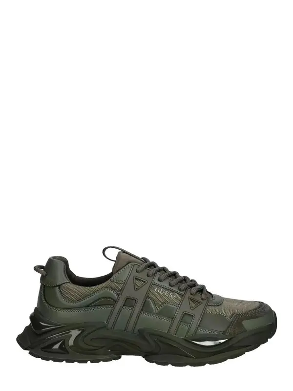 Guess Belluno Panelled Low-top Sneakers - Green