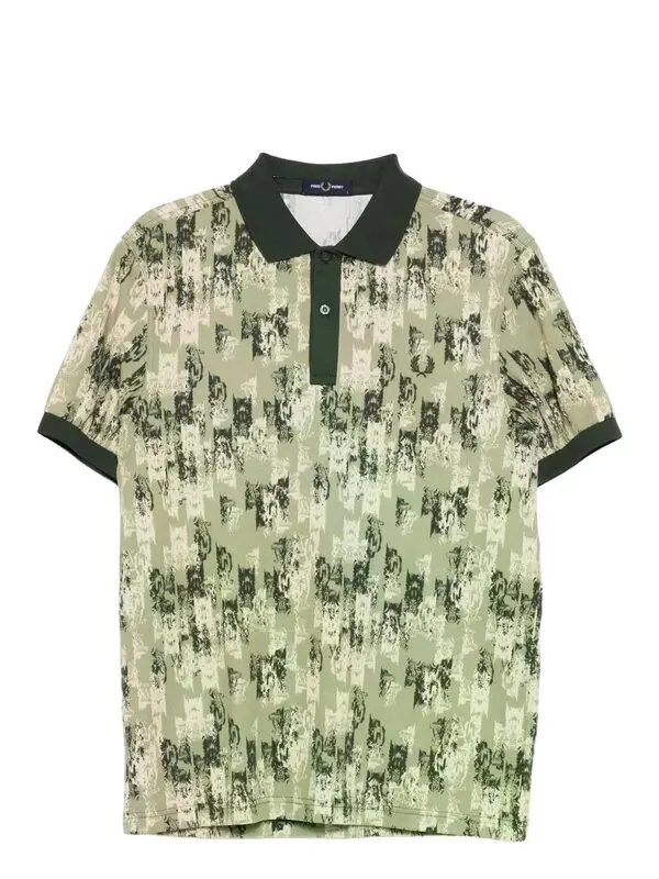 Fred Perry Graphic-print Polo Shirt - Green