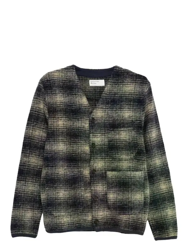 Universal Works Plaid Cardigan - Blue