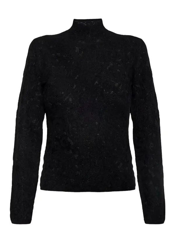 Kate Spade New York Knitted Turtleneck Top - Black