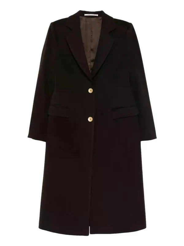 Tagliatore Buttoned Coat - Brown