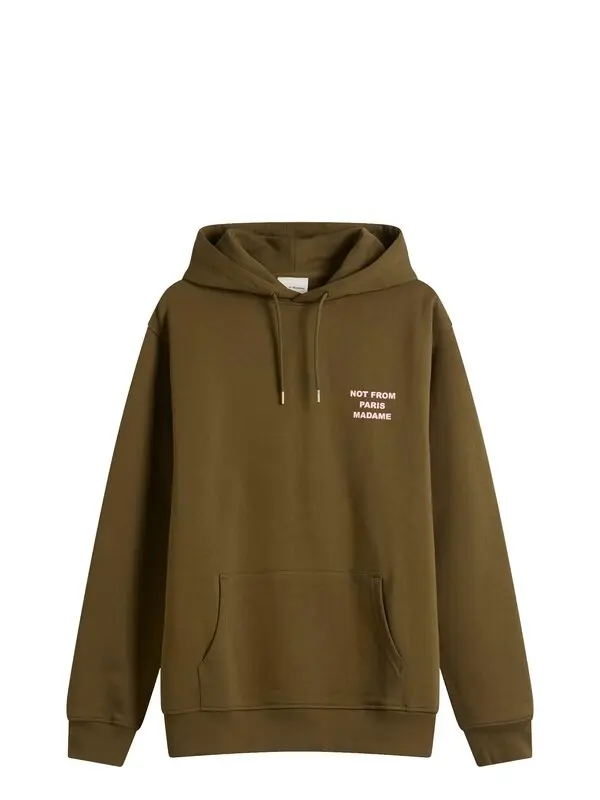 Drole De Monsieur Slogan Hoodie - Kaki