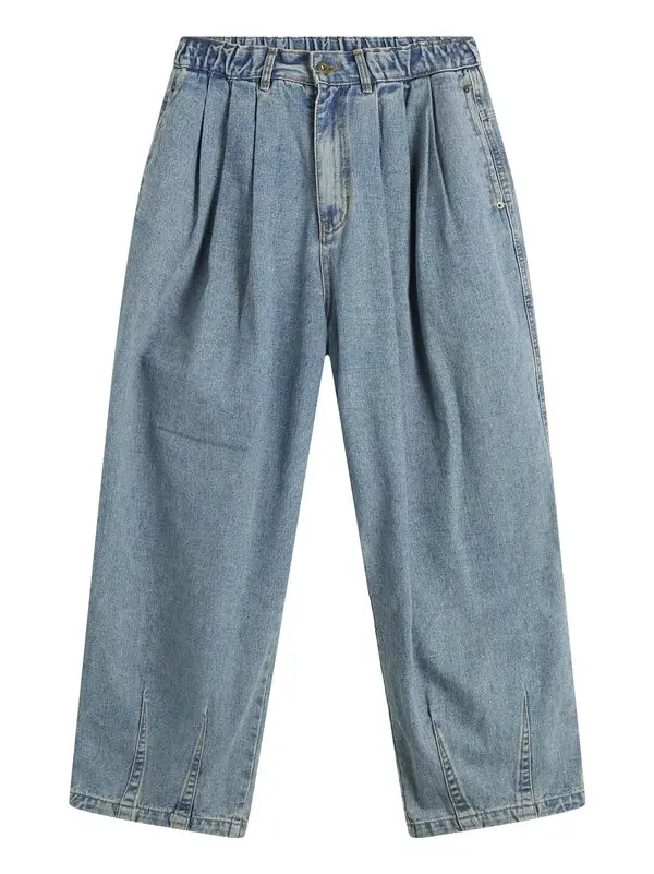 ANGLAN Stone Vintage Denim Balloon Pants - Light Blue