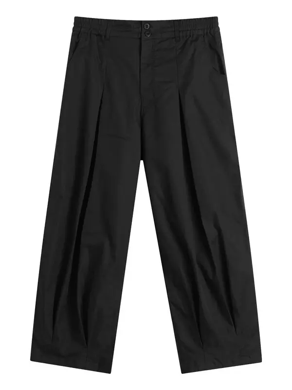 ANGLAN Unbalance Long Tuck Balloon Pants - Black