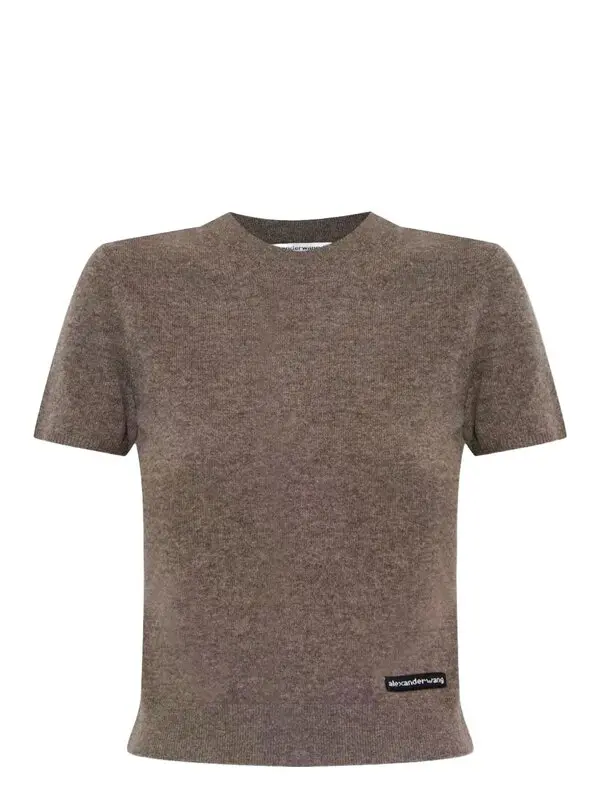 Alexander Wang Logo-label Knitted Top - Brown
