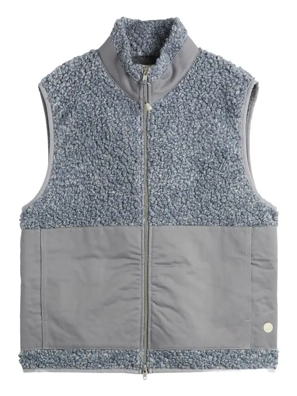 Folk Signal Gilet Presented By - Soft Blue Curly Wool