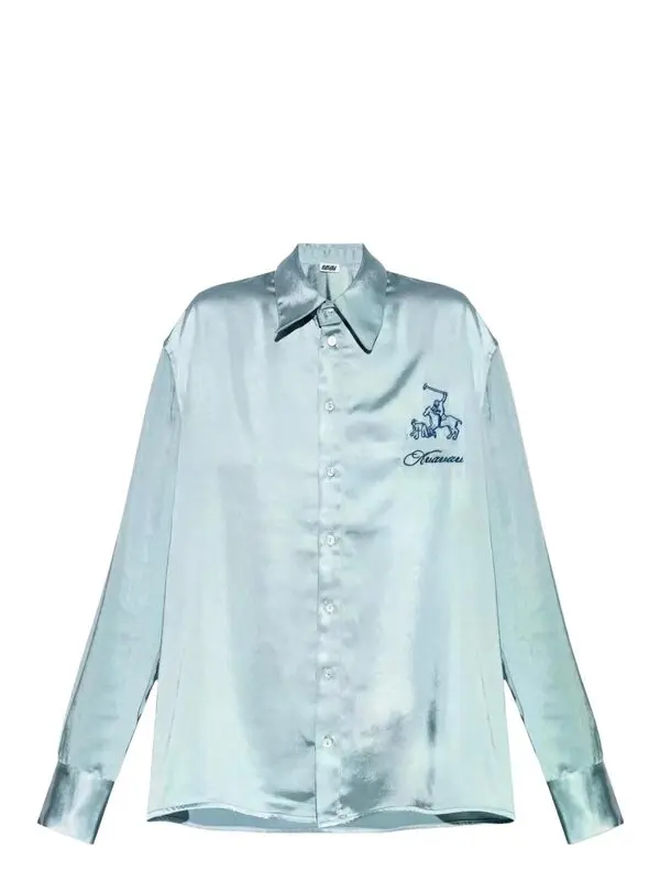 AVAVAV Logo-embroidered Shirt - Blue