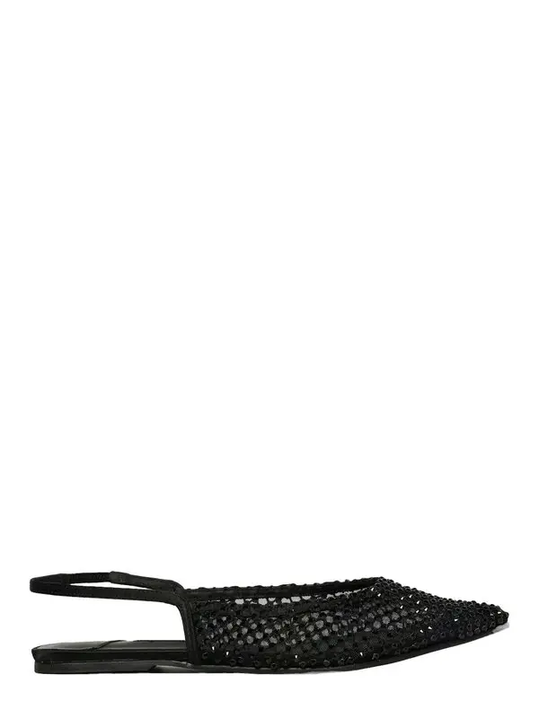 LE SILLA Gilda Rhinestone-embellished Flat Pumps - Black
