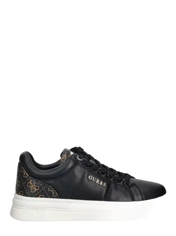Guess Welli Leather Sneakers - Black