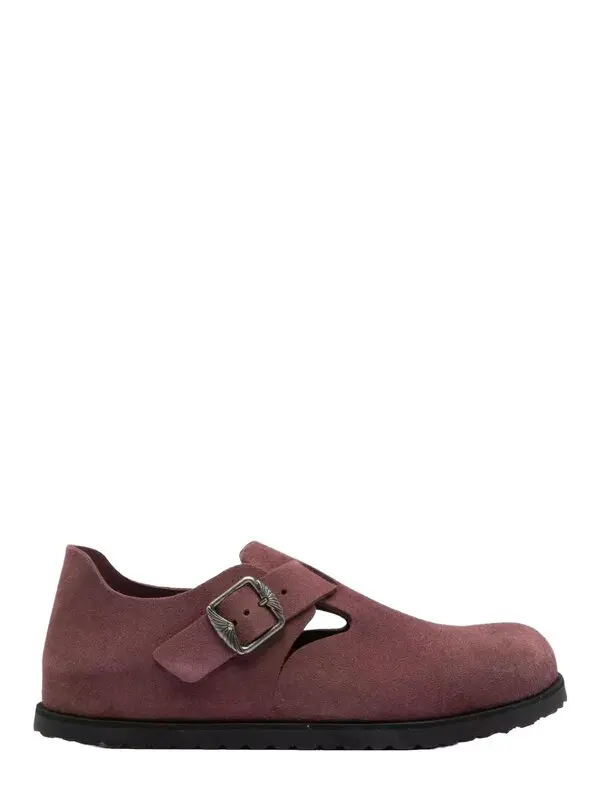 BIRKENSTOCK Berlin London Suede Derby Shoes - Red