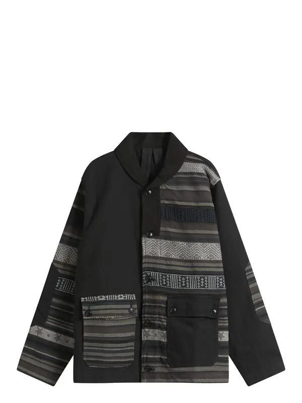 MAHARISHI Upcycled Patchwork Chore Jacket - Black