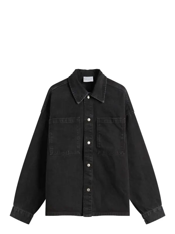 MKI MIYUKI ZOKU Denim Box Overshirt - Black Wash