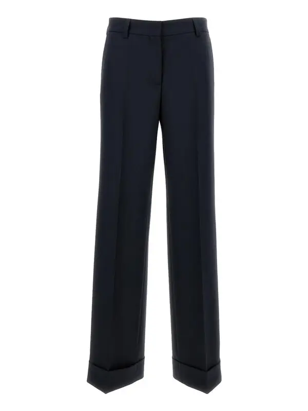CELLAR DOOR Tailored Virgin Wool Trousers - Blue