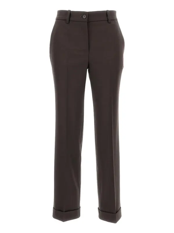 PAROSH Sallia Bi Stretch Trousers - Brown