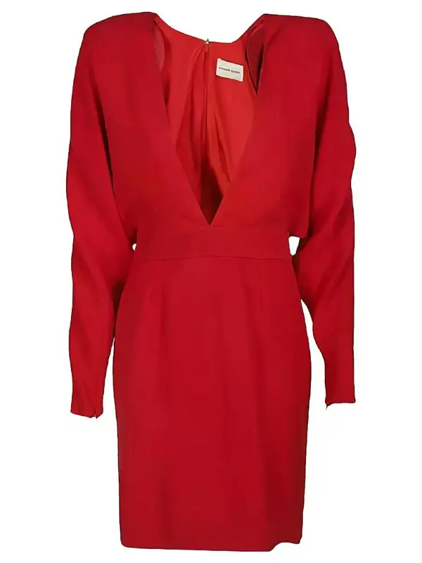 Alexandre Vauthier Plunging-neck Mini Dress - Red