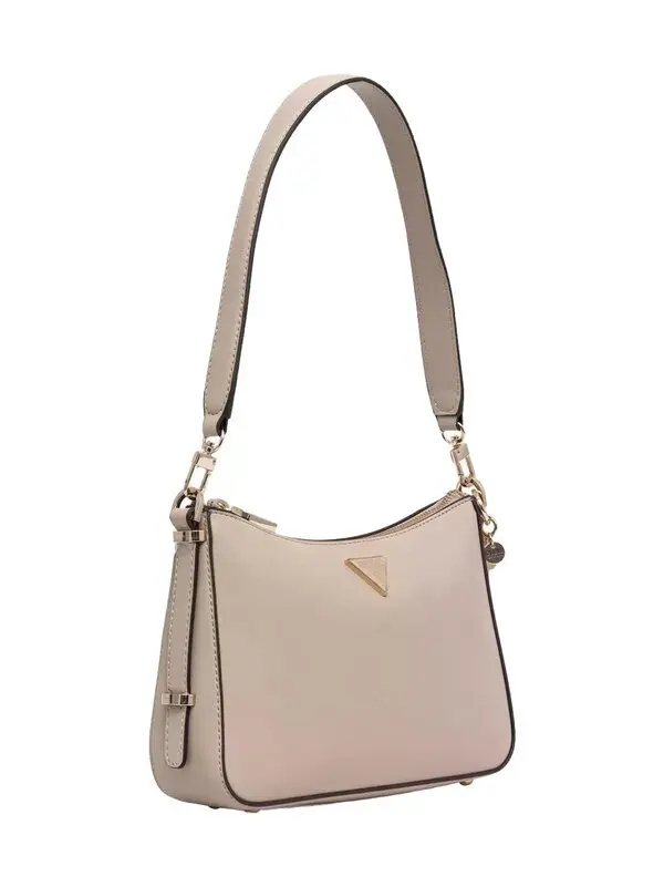 Guess Logo-plaque Shoulder Bag - Neutrals