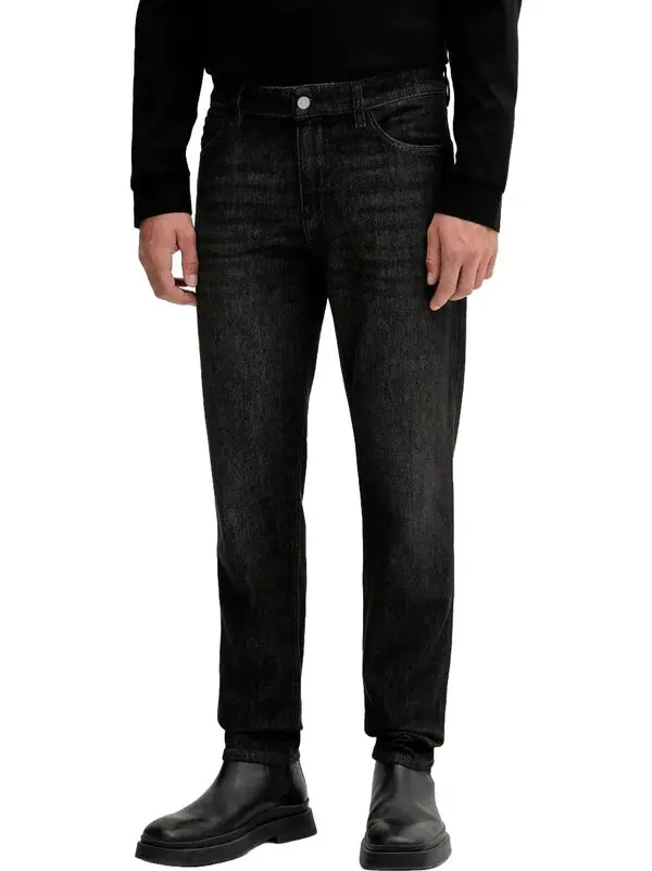 Hugo Boss Logo-patch Jeans - Black