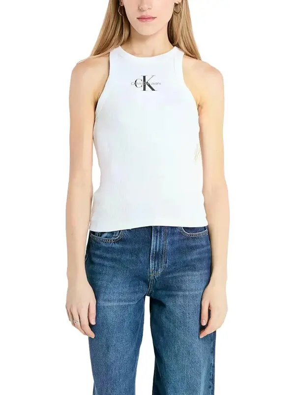 Calvin Klein Logo-print Tank Top - White
