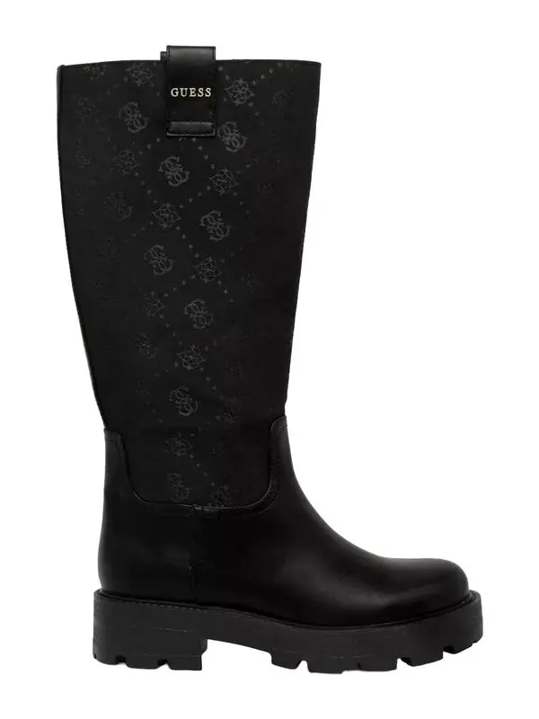 Guess Yannis Logo-pattern Boots - Black