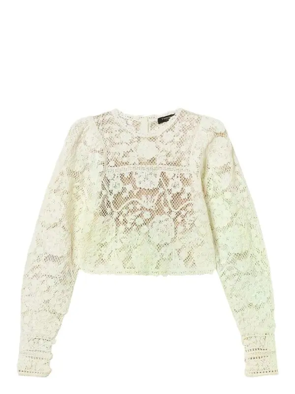 TWINSET Crochet Knit Sweater - White
