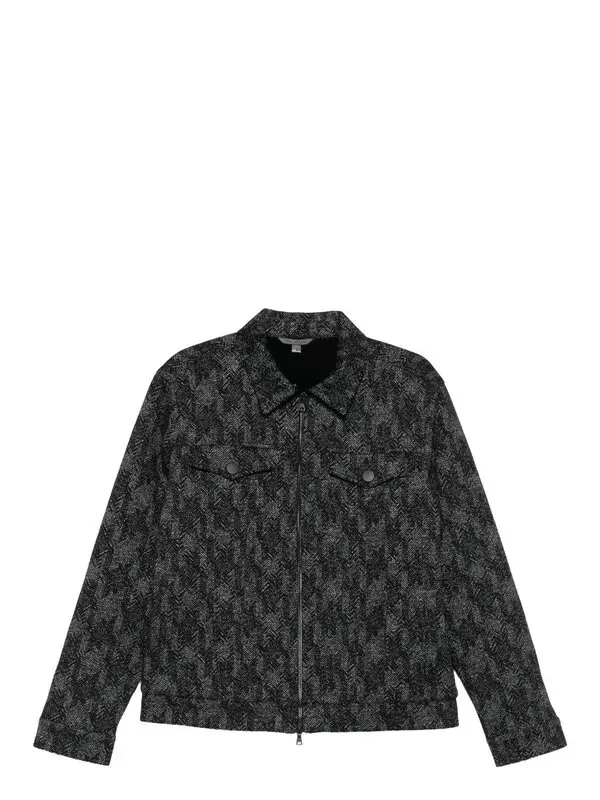 John Varvatos Patterned Jacket - Black