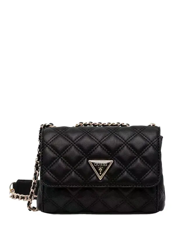 Guess Mini Giully Quilted Crossbody - Black