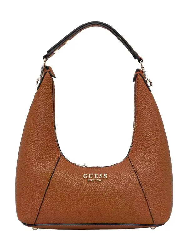 Guess Pebbled Zip Tote - Brown