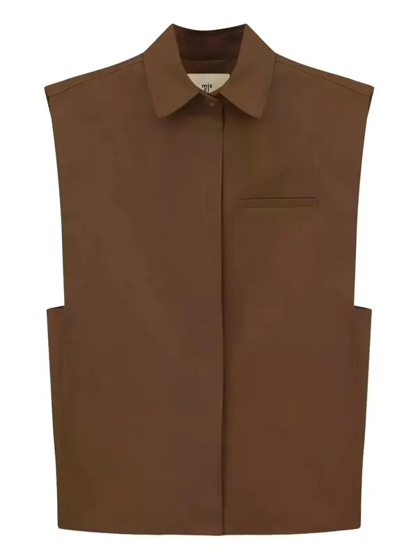 MISCI Collared Vest - Brown