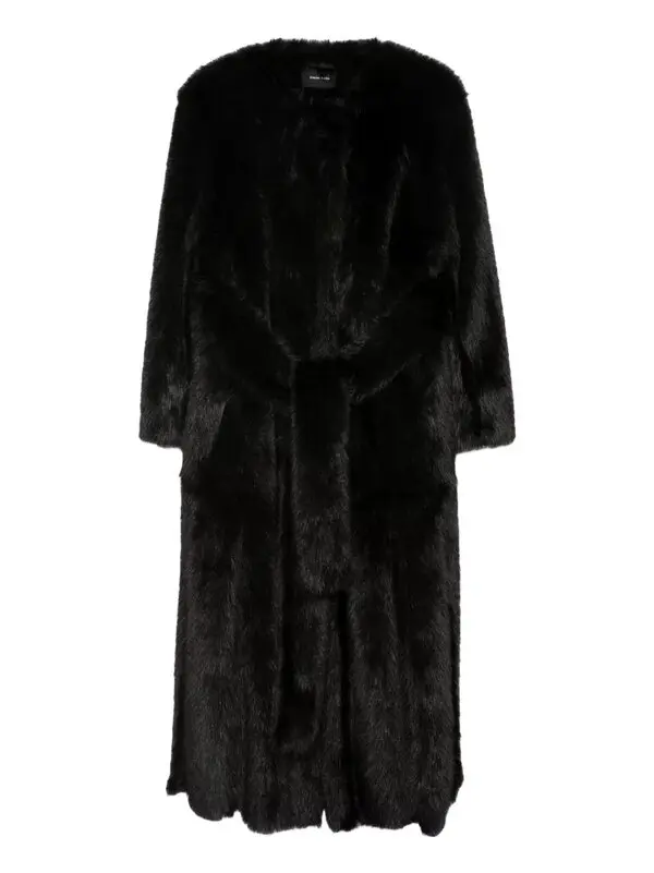Simone Rocha Belted Long Coat - Black