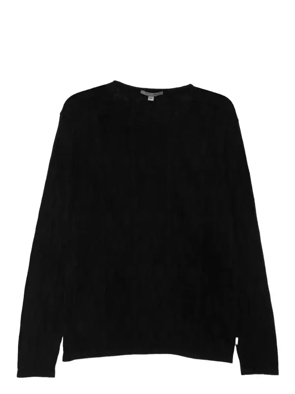 John Varvatos Brycen Geometric-jacquard Sweater - Black