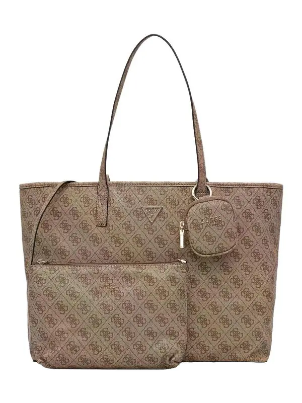 Guess Logo-plaque Tote Bag - Brown