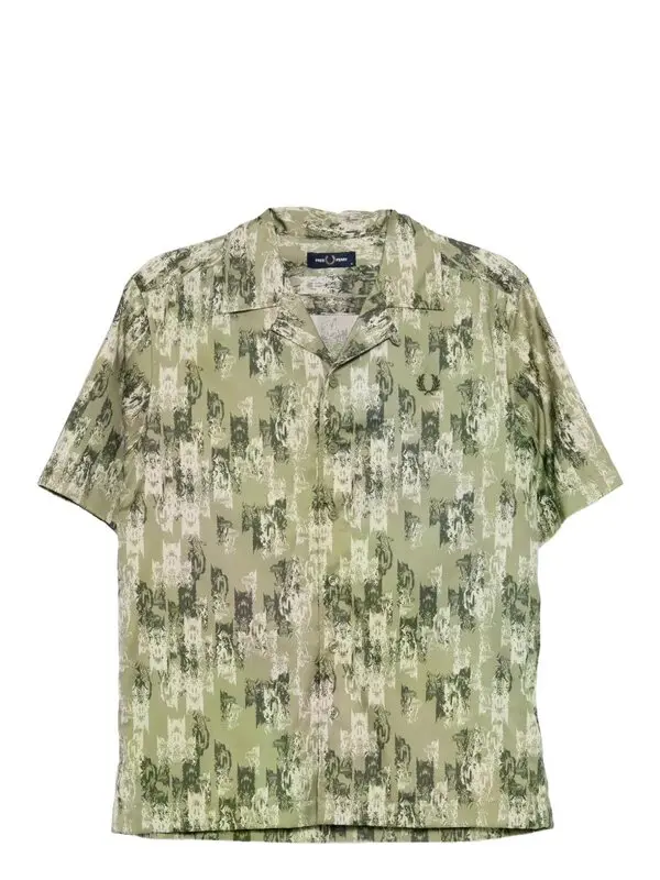 Fred Perry Graphic-print Shirt - Green
