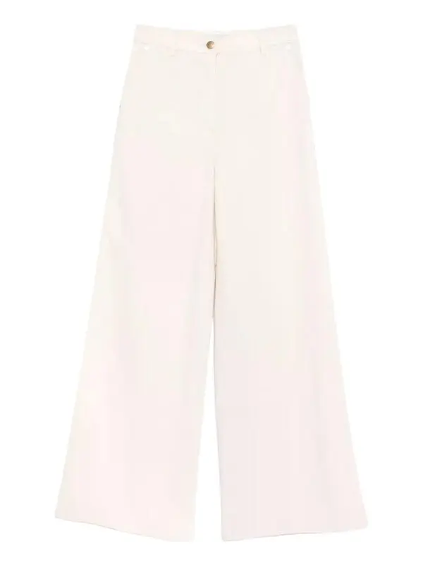 Agnona Cotton Trousers - Neutrals