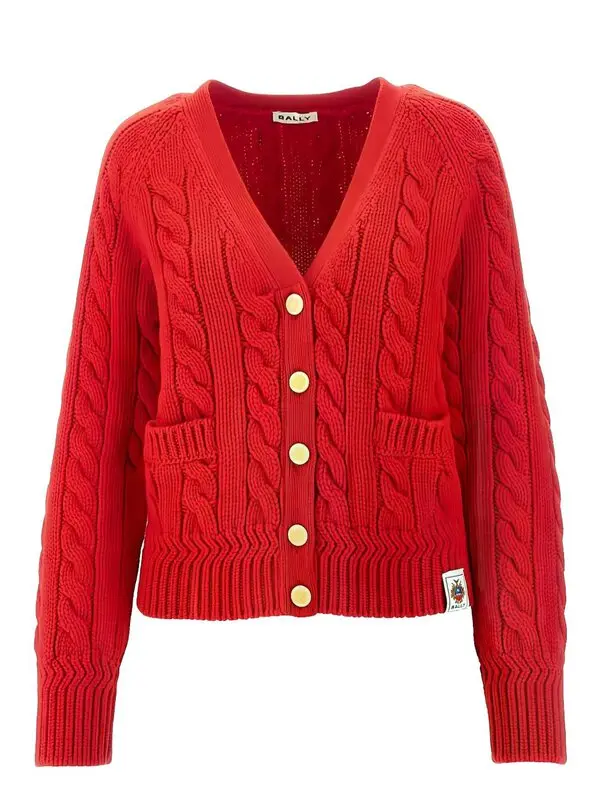 Bally Cable-knit Cardigan - Red