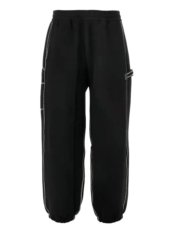 Emporio Armani Contrast-trim Joggers - Black