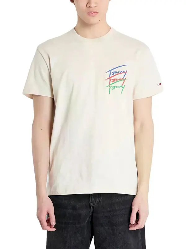 Tommy Hilfiger Logo-print T-shirt - Neutrals
