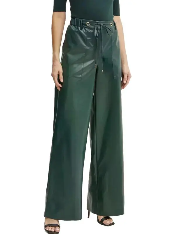 SIMONA CORSELLINI Drawstring Trousers - Green