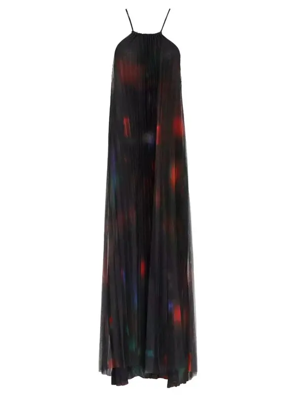 OSKLEN Plisse Maxi Dress - Black